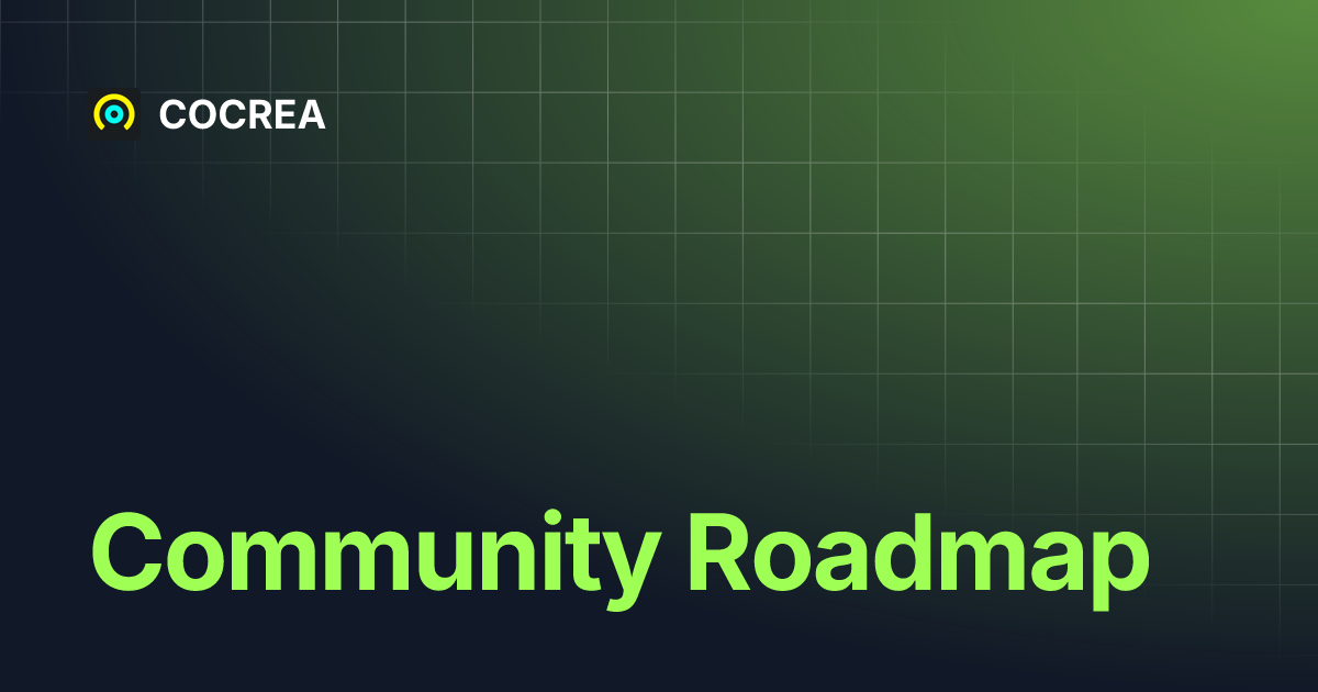 Community Roadmap | COCREA